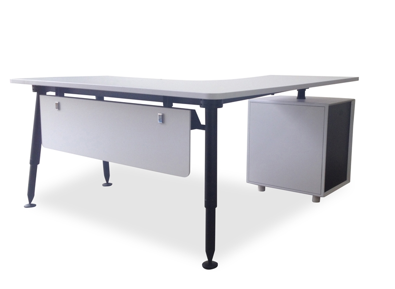 Tuxedo Corner Desk - Left Hand Pedestal - Commercial Furniture